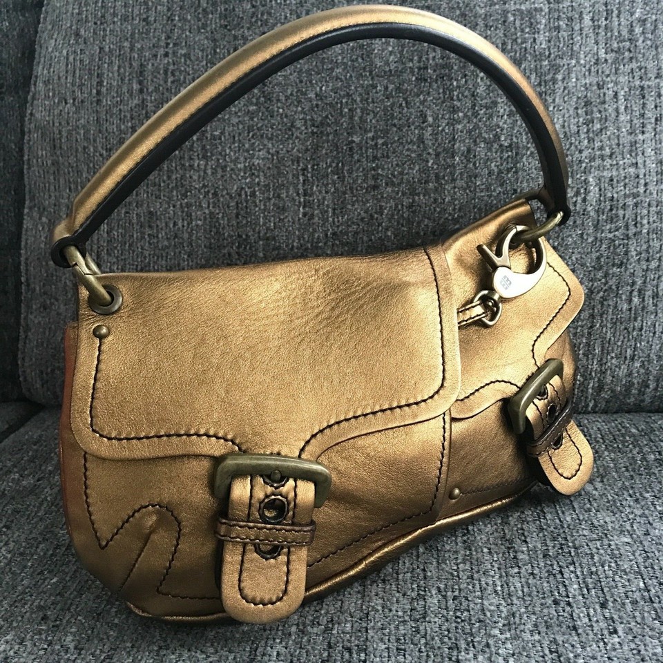 Loyd Maish Gold Leather Bag Purse Buckles | eBay