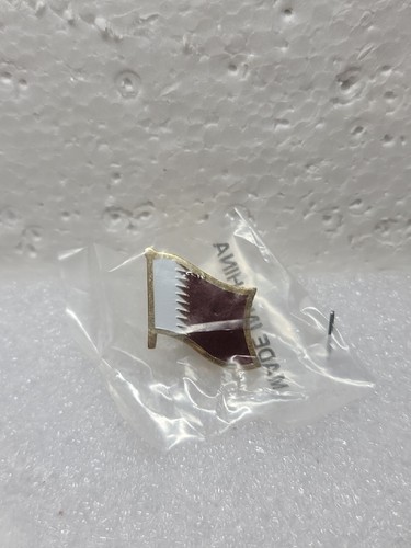 National Flag of Qatar Enamel Lapel Pin Single Post Clutch Back New In ...
