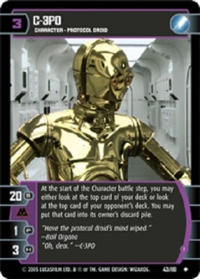 STAR WARS TCG WOTC REVENGE OT SITH C-3PO (I) 43/110 GEM MINT Tip Top ...