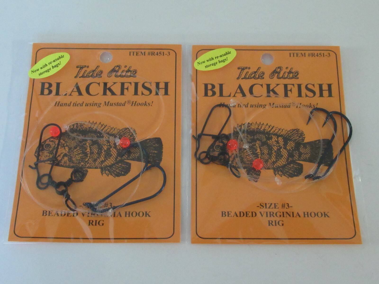 BLACKFISH TAUTOG RIGS BEADED VIRGINIA HOOK RIG TIDE RITE RIGS FISHING ...
