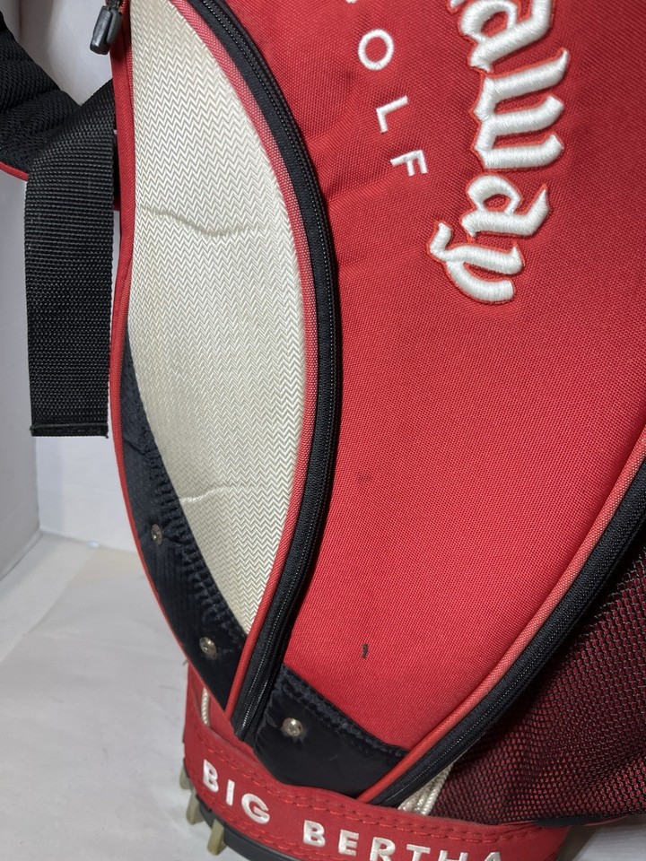 Callaway Golf Big Bertha Cart Golf Bag Red Gray & Black 6 Way With ...