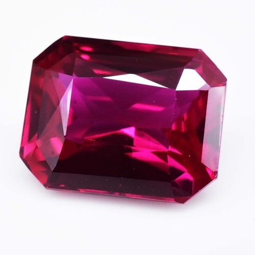 FLAWLESS 9.65 Ct Natural Princess Cut RED-PINK Ruby CERTIFIED Loose ...
