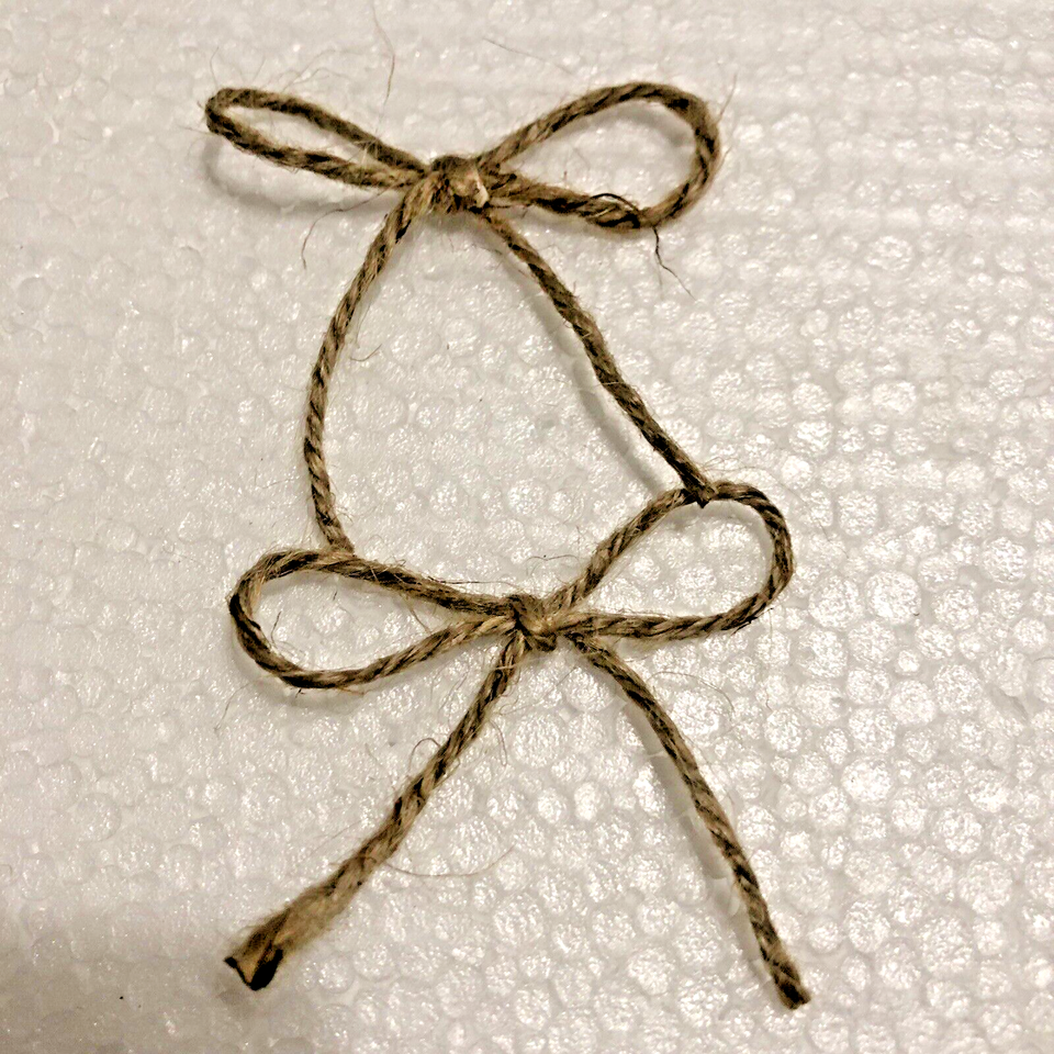Mini Handmade Jute/Twine Bows for Crafting Ornaments Cards Mini Tree ...