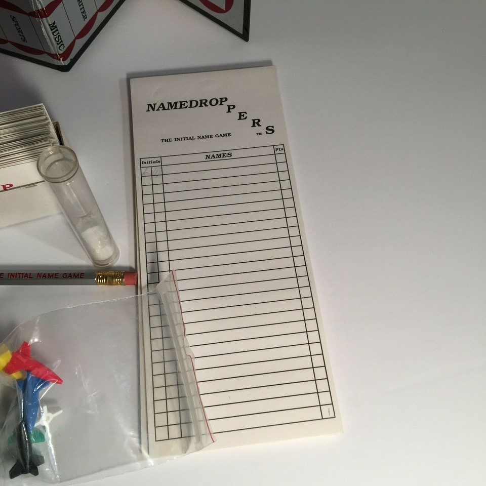Name Droppers The Initial Name Game 1988 Gripper Poductions Vintage | eBay
