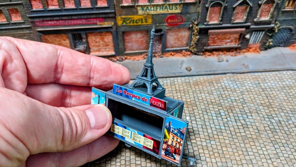 Fair booth "Crepes Stand" Fair Crepe booth French Crepes Funfair H0 Kit ...