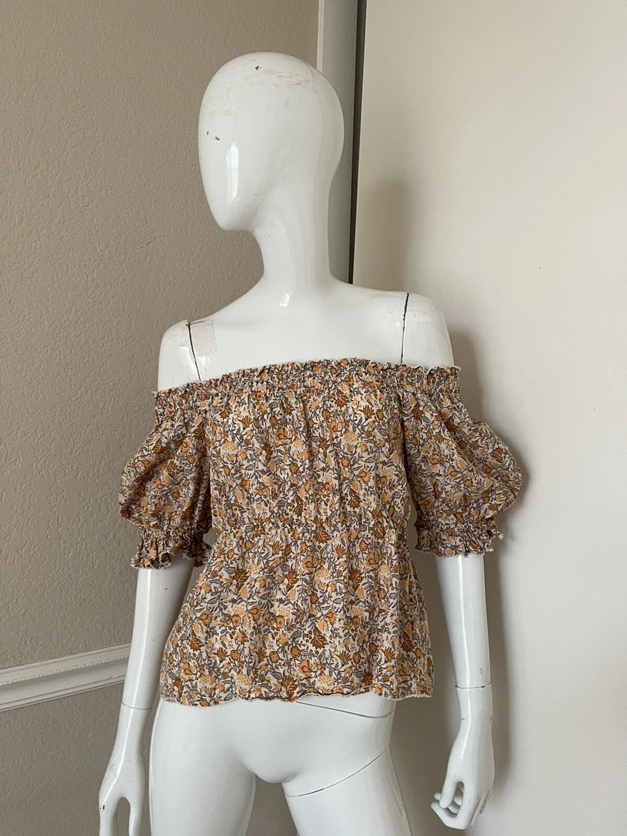Off Shoulder Peasant Blouse