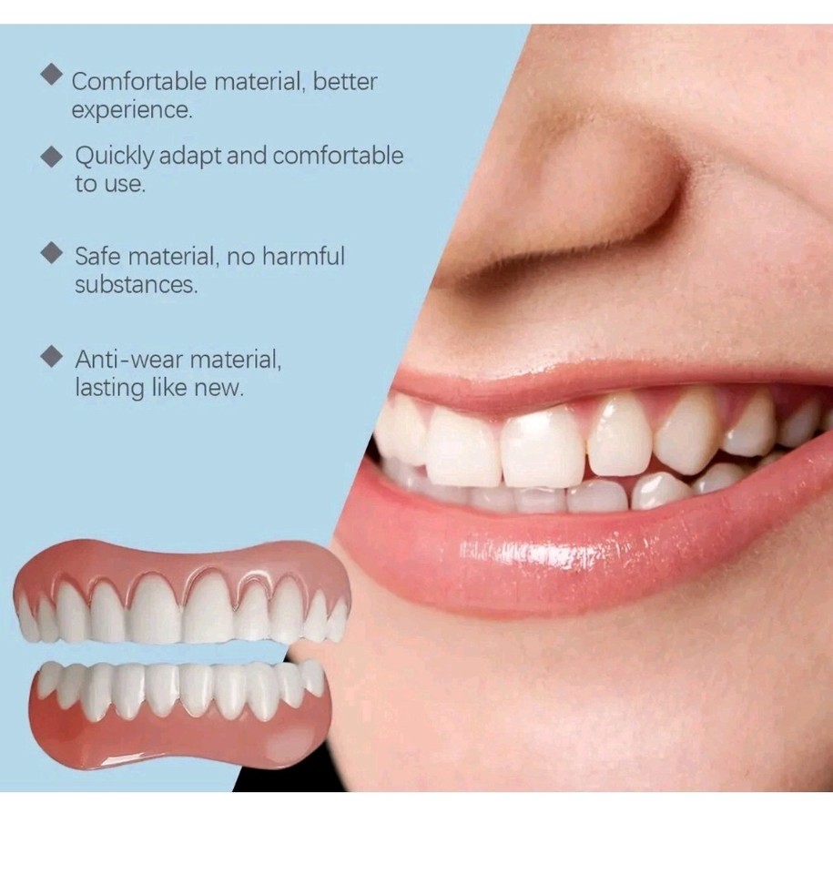 Upper and Lower Veneer, Dentures for Women and Men, Fake Teeth, Natural ...