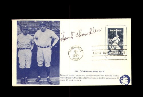 Spud Chandler Signed 1983 FDC Babe Ruth Cache New York Yankees ...