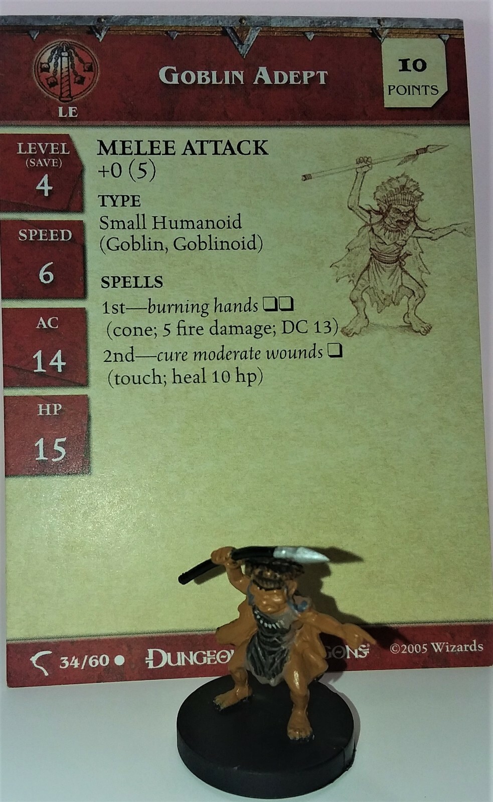 Goblin Adept #34 Deathknell D&D Miniatures with Card | eBay