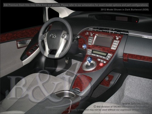 TOYOTA PRIUS WOOD DASH KIT FOR PRIUS W/O HEADS-UP DISPLAY IN REAL ...