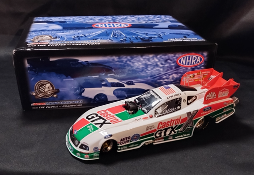 John Force Castrol Retro 2008 Ford Mustang Funny Car Action Racing NIB ...