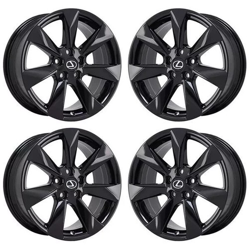 18" LEXUS RX350 RX450h GLOSS BLACK WHEELS RIMS FACTORY OEM 74336 2016 ...