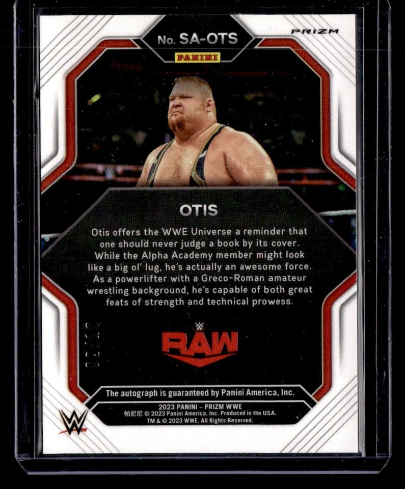 Otis 2023 Panini Prizm WWE SuperStar Auto Autograph Gold Prizm /10 Card ...