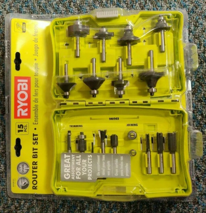 Ryobi A25R151 Shank Carbide Router Bit Set 15 Piece router bit b ...