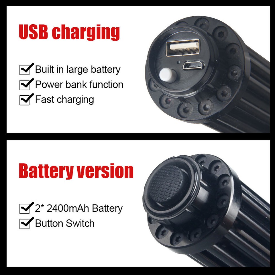 6W 450nm Blue Laser Pointer Pen Visible Light Beam Lazer USB Charging w ...