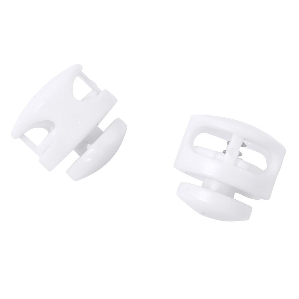 50Pcs Round Toggle 2-Holes Spring Loaded Elastic Drawstring Rope Cord ...