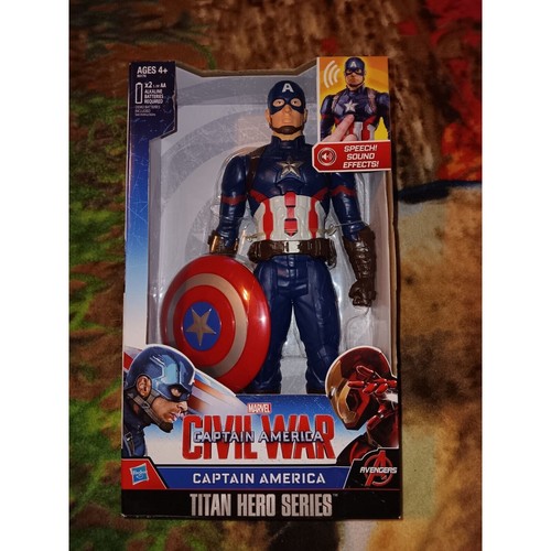 Marvel Captain America 12" Talking Titan Hero Figure Hasbro 2015 Civil ...