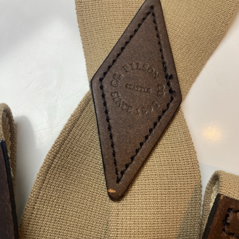 Filson Tab Suspenders VTG NWT Regular Tan Brown Bridle Leather Tabs ...