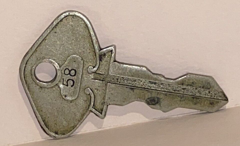 ANTIQUE MODEL T FORD IGNITION KEY #58 SCRIPTED COLLECTIBLE AUTOMOBILE ...