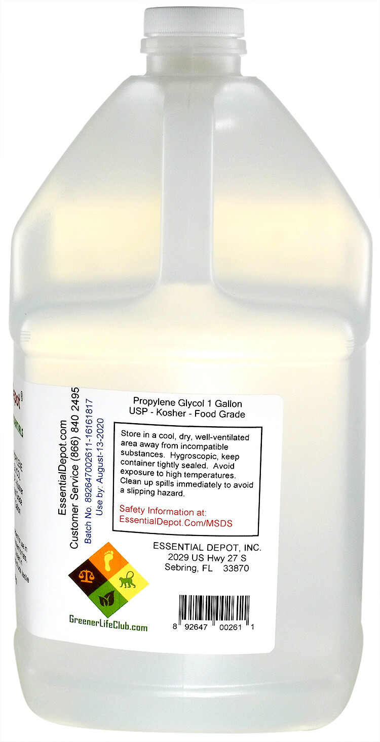 glyCUBE - 3 Gal PALM DERIVED Vegetable Glycerin & 1 Gal Propylene ...