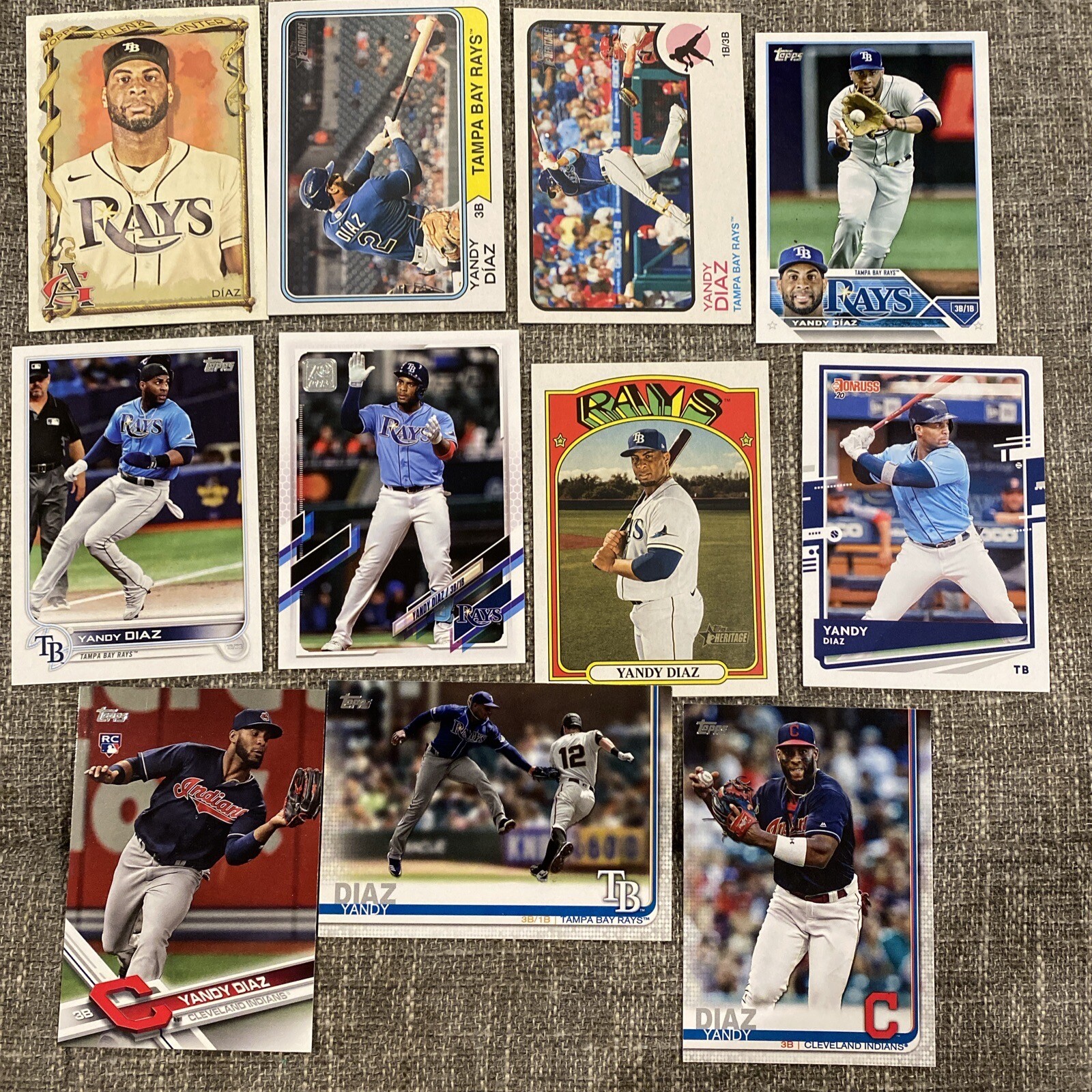 Yandy Diaz (11) Card Lot Incl. Rookie Card Tampa Rays | eBay