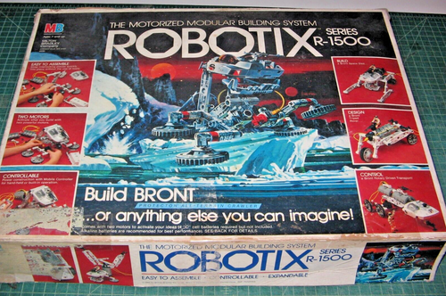 Vintage 1985 ROBOTIX Series R-1500 BRONT Milton Bradley Building Toy ...