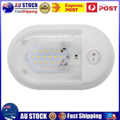 Slim 24 LED Dome Light Ceiling Lamp with Switch 12V/24V for RV Marine ...