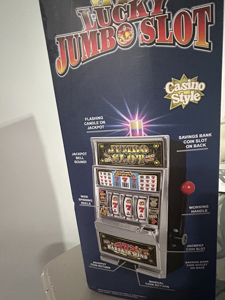 Lucky Sevens Jumbo Slot Machine Bank Replica Casino save Money Large ...