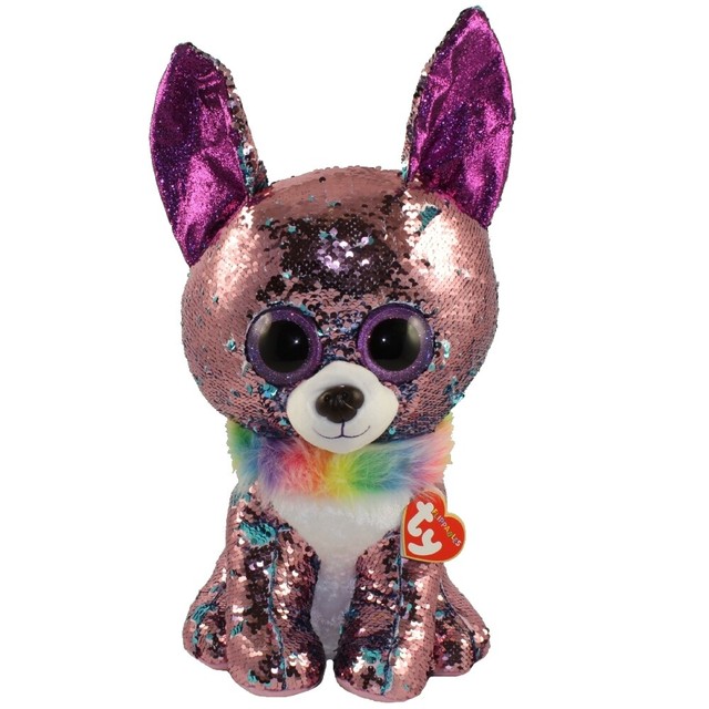 Ty Beanie Boos Sequins Flippables Collection Yappy Chihuahua Large 17 ...
