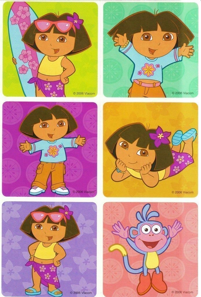 Printable Dora The Explorer Stickers Dora The Explorer Coloring Pages