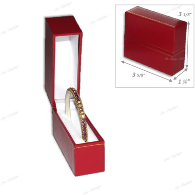 Bangle Bracelet Box Red Bracelet Box Red Jewelry Gift Box Leatherette ...
