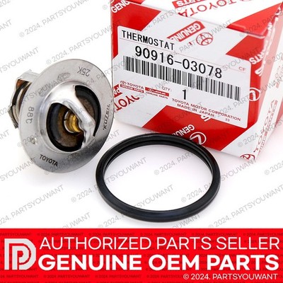 GENUINE Toyota OEM Engine Coolant Thermostat 90916-03078 + Gasket 16341 ...