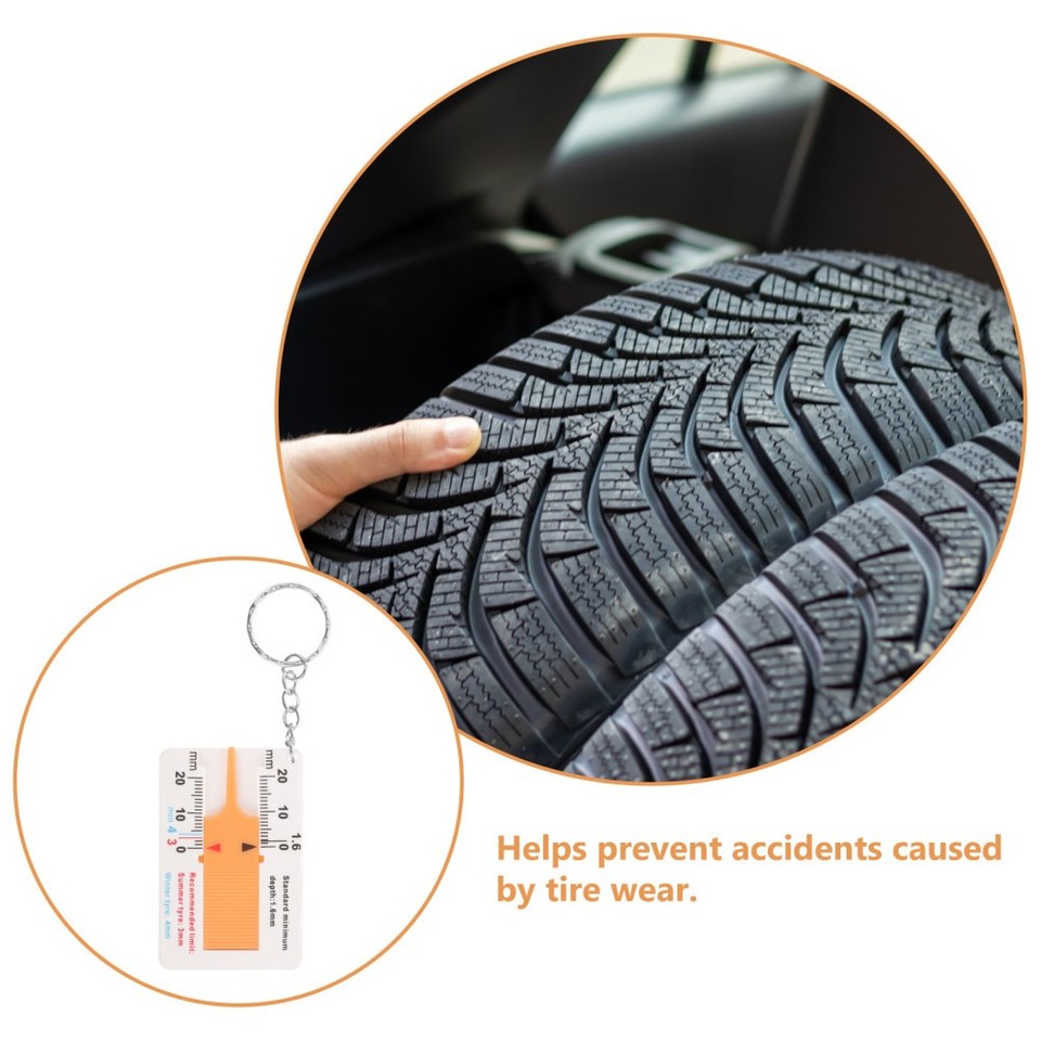 5pcs Tire Gauge Depth Car Tire Tread Depth Gauge Vehicle Tread ...