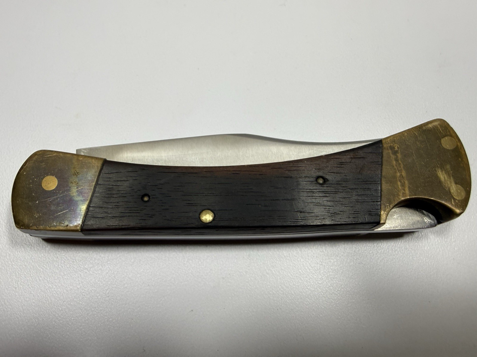 BUCK 2 PIN 110 HUNTER USA VINTAGE KNIFE ONLY. 2 LINE INVERTED 1967-72 ...
