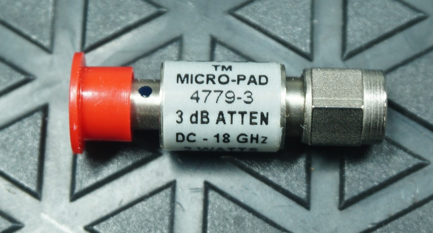 4x - Narda Micro-Pad In-Line SMA Attenuator DC-18Ghz 2W Max P/N 4779-3 ...
