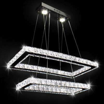 Square LED Chandelier Modern LED Pendant Light Modern Chandelier for ...