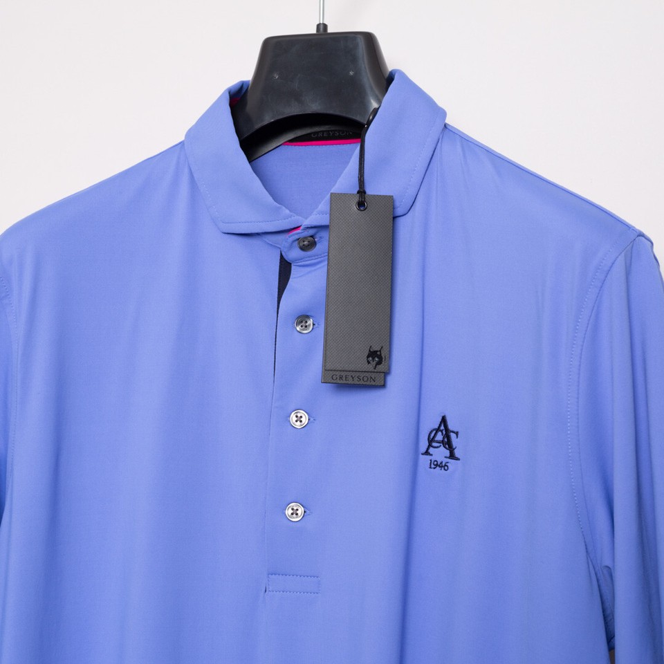 Greyson Cayuse Polo Size L Seahorse Lavender Blue Golf Shirt | eBay