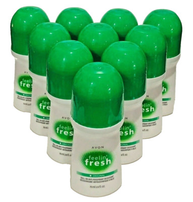 AVON DEODORANT FEELING FRESH Bonus Size - Set of 10 - MADE IN USA FREE ...