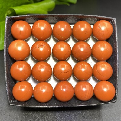 20pcs Wholesale Natural Red jasper Ball Quartz Crystal Sphere+box Reiki ...