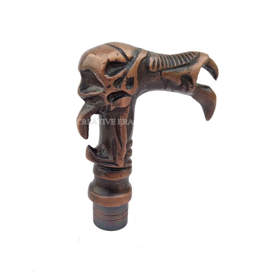 Solid Designer Dragon Head Handle Victorian Vintage For Wooden Walking ...