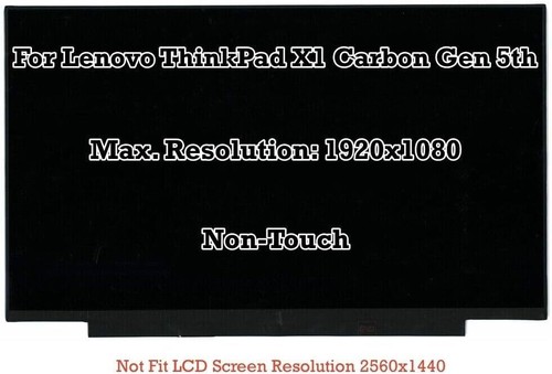 14.0" B140HAN03.1 For Lenovo ThinkPad X1 Carbon 5th Gen 20HR 20HQ FHD ...