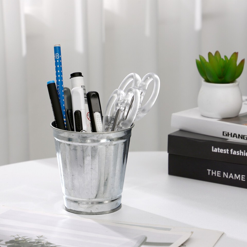 Table Trash Can Tabletop Flowerpot Office Mini Waste Storage Bin | eBay