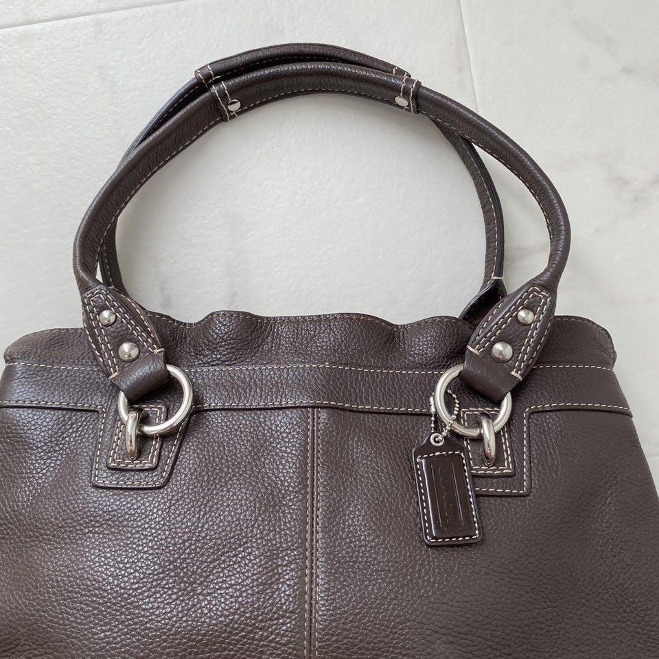 Condition Coach Tote Bag Leather Brown F14686 Shoulder | eBay