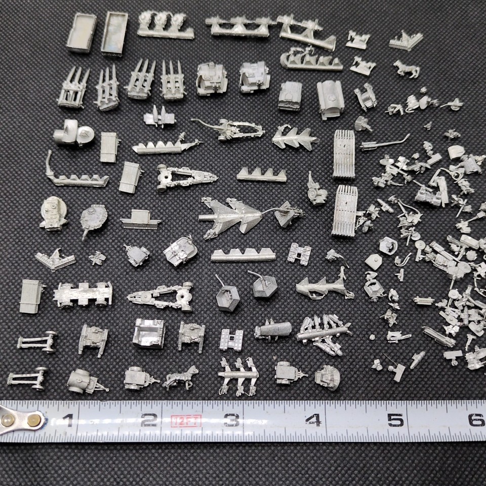 Lot Of (100+) WWII Micro Armour Metal Miniature Bits And Pieces 1/285 ...