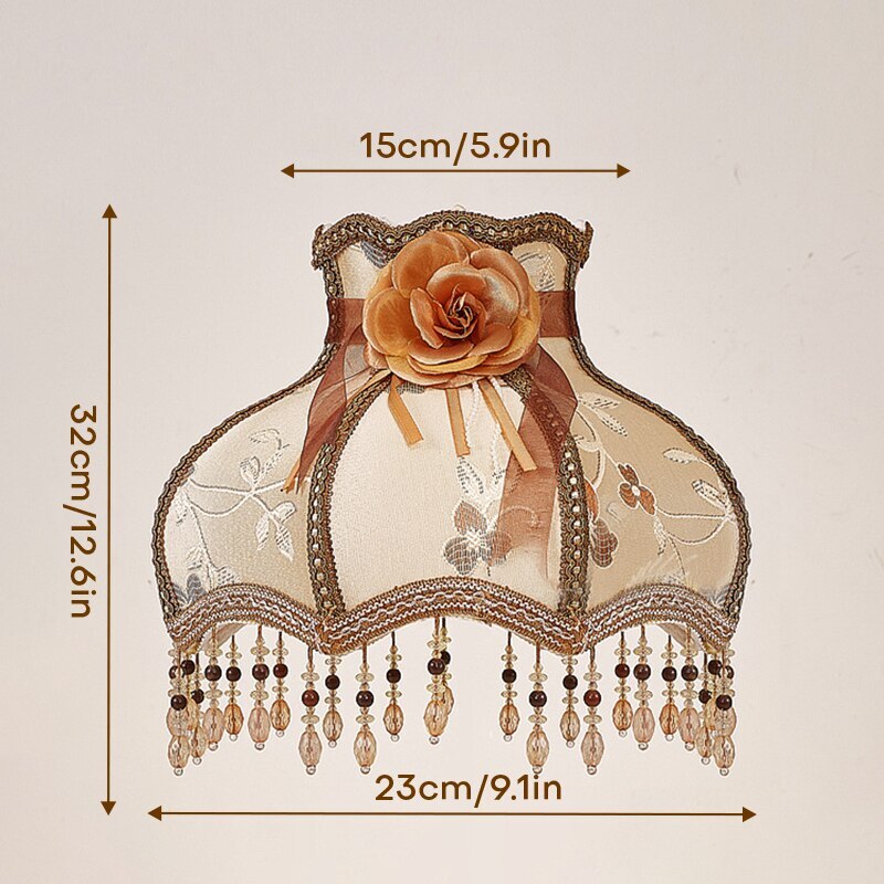 Luxury European Light Shades Fringe Crystal LampShades Table Lamp Home ...