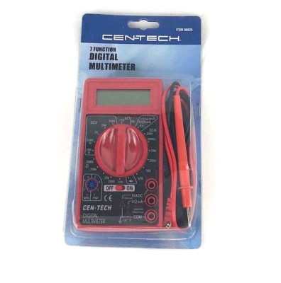Cen-tech 7 function digital multimeter manual test battery - lasopashort