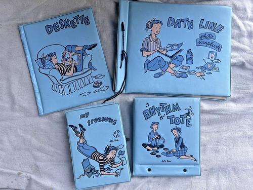 Vtg Lot Vinyl Date Line Scrapbook , Rhythm Tote , My Treasures ...
