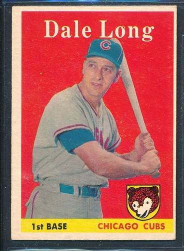 1958 Topps #7: DALE LONG Chicago Cubs ~ VG-EX to EX | eBay