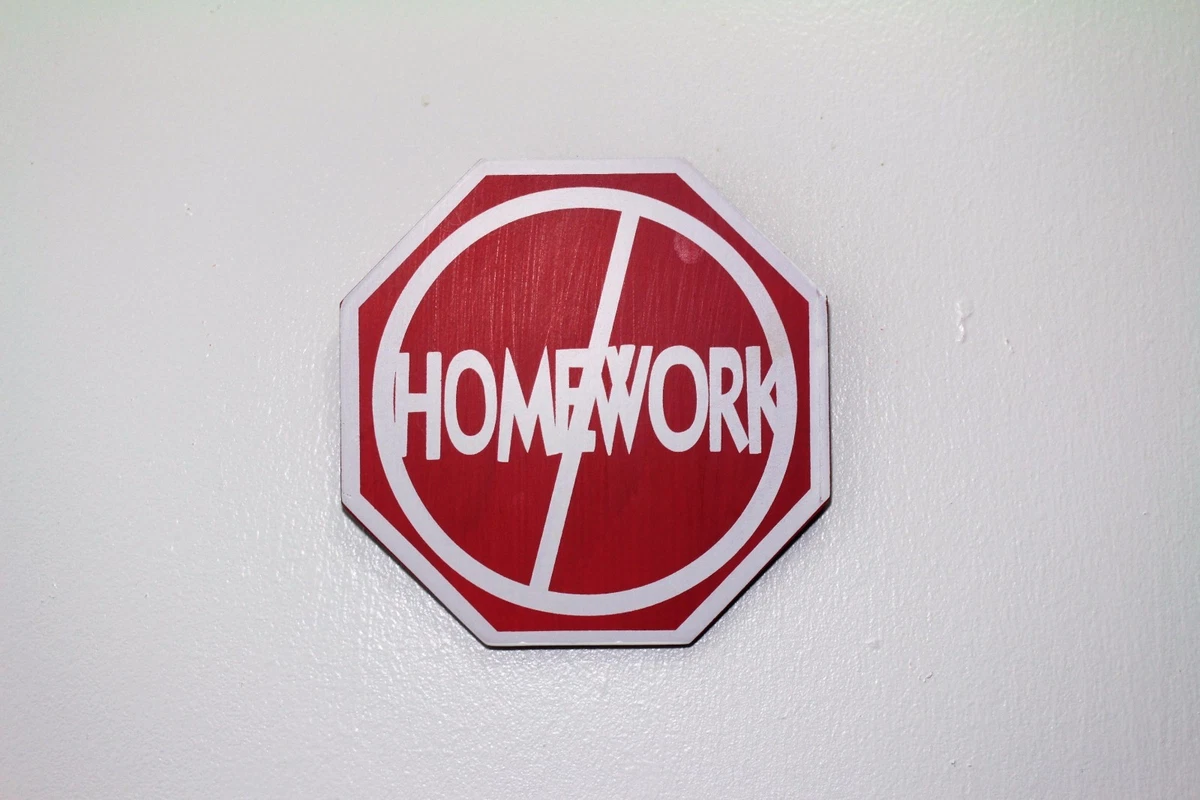 No Homework Sign