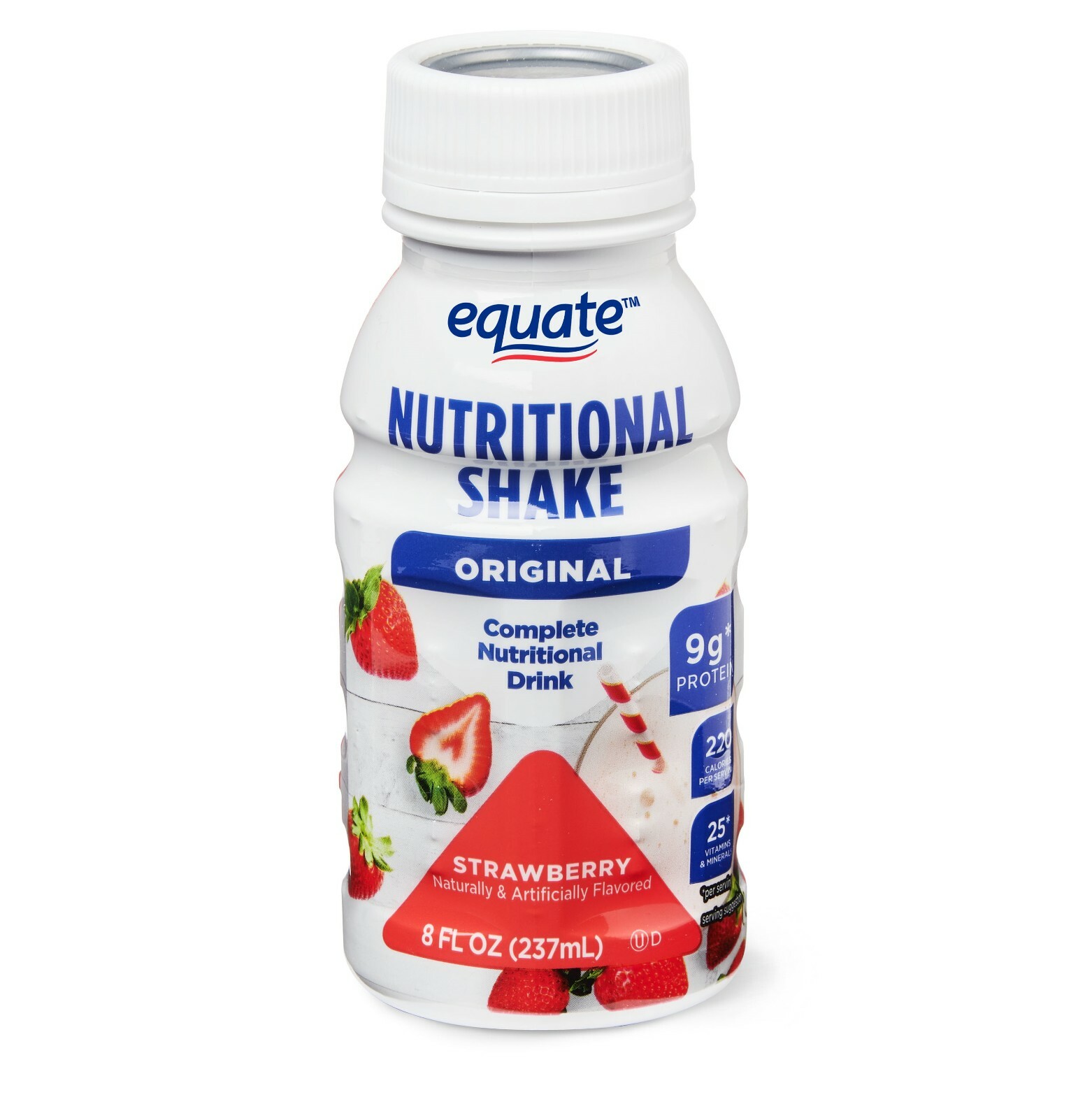 EQUATE Original Nutritional Shakes Strawberry 8 FL Oz 24 Ct for sale ...